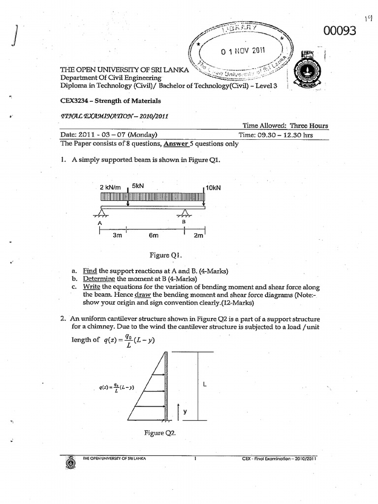 Final Examination Paper 2010 - 2011 | PDF