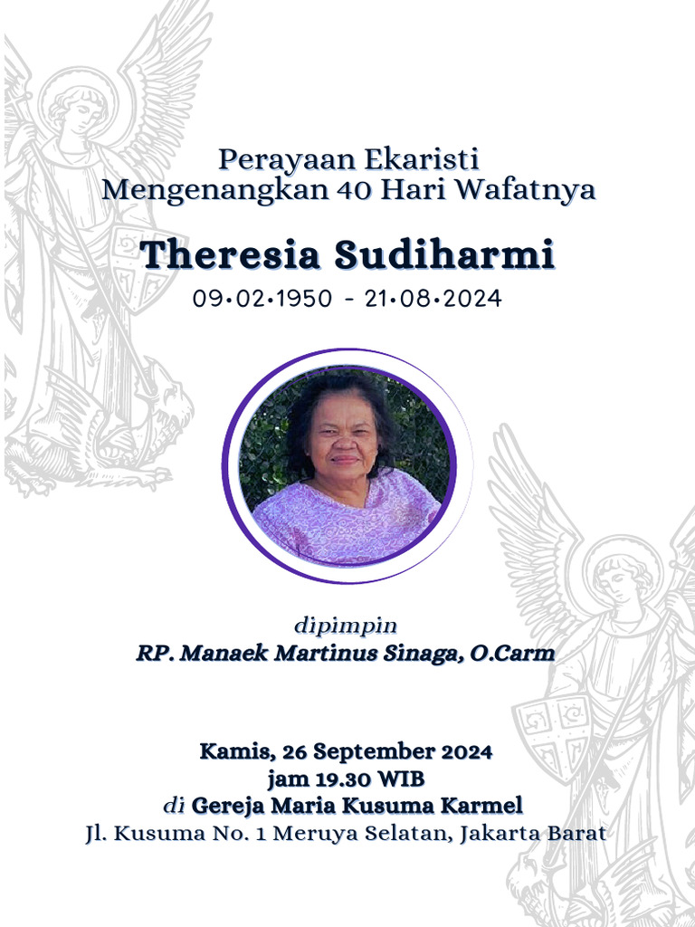 Buku Misa - 40 Hari Ibu Thres | PDF