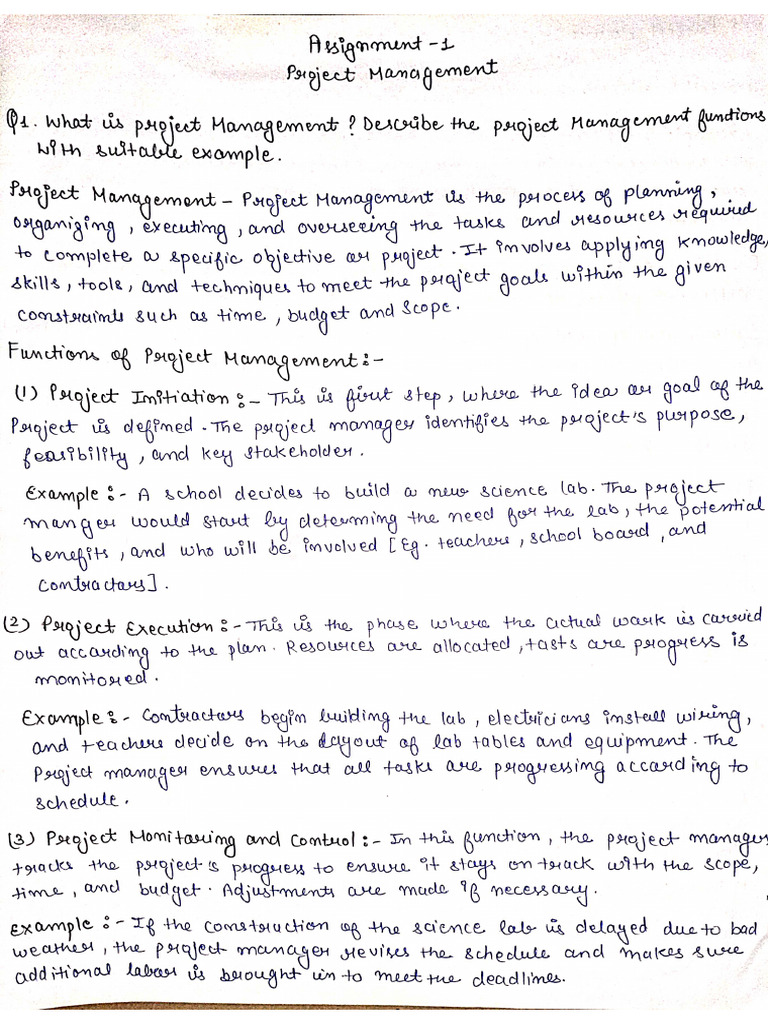 Prakhar Khandelwal Project Management Assignment 1 | PDF