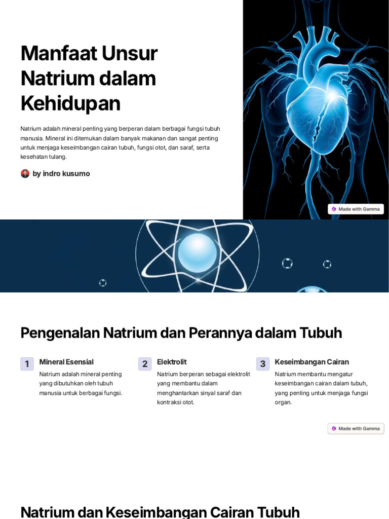 Manfaat Unsur Natrium Dalam Kehidupan | PDF