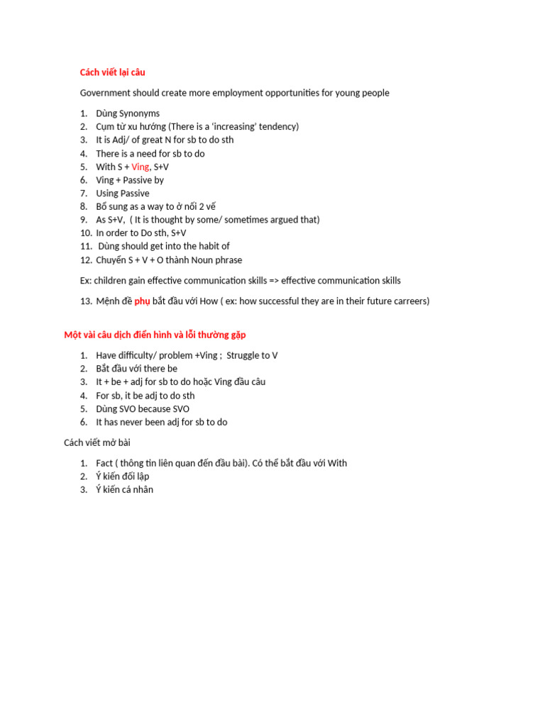 Writing Ielts Structure | PDF