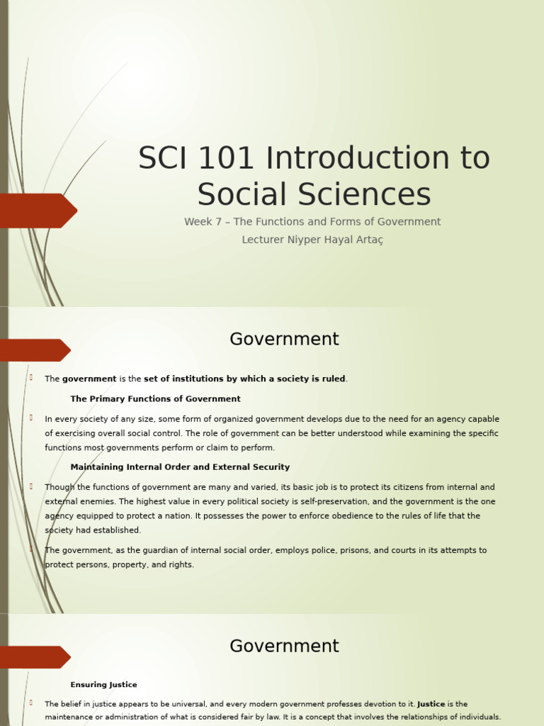 SCI 101 Week 7 The Functions Forms of Government | PDF | Democracy ...