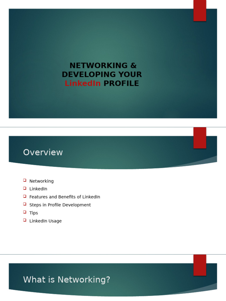 NETWORKING Through LinkedIn | PDF | Linked In | Cyberspace
