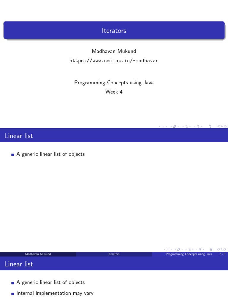 6 Week4 Java Iterators | PDF | Algorithms And Data Structures | Computer Science