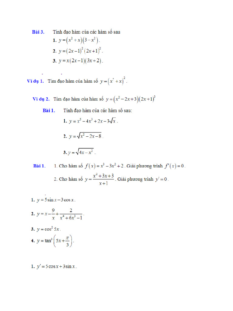 1 Chút Đ o Hàm V I Loga | PDF