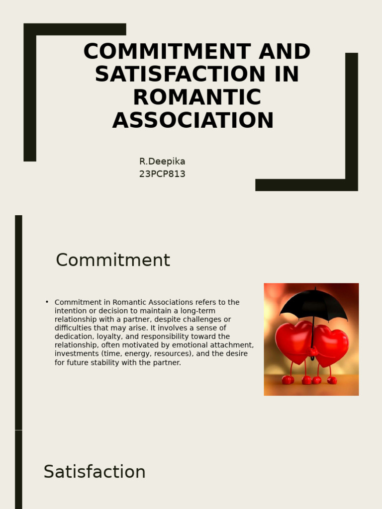 Commitment and Satisfaction | PDF | Intimate Relationships | Attachment Theory
