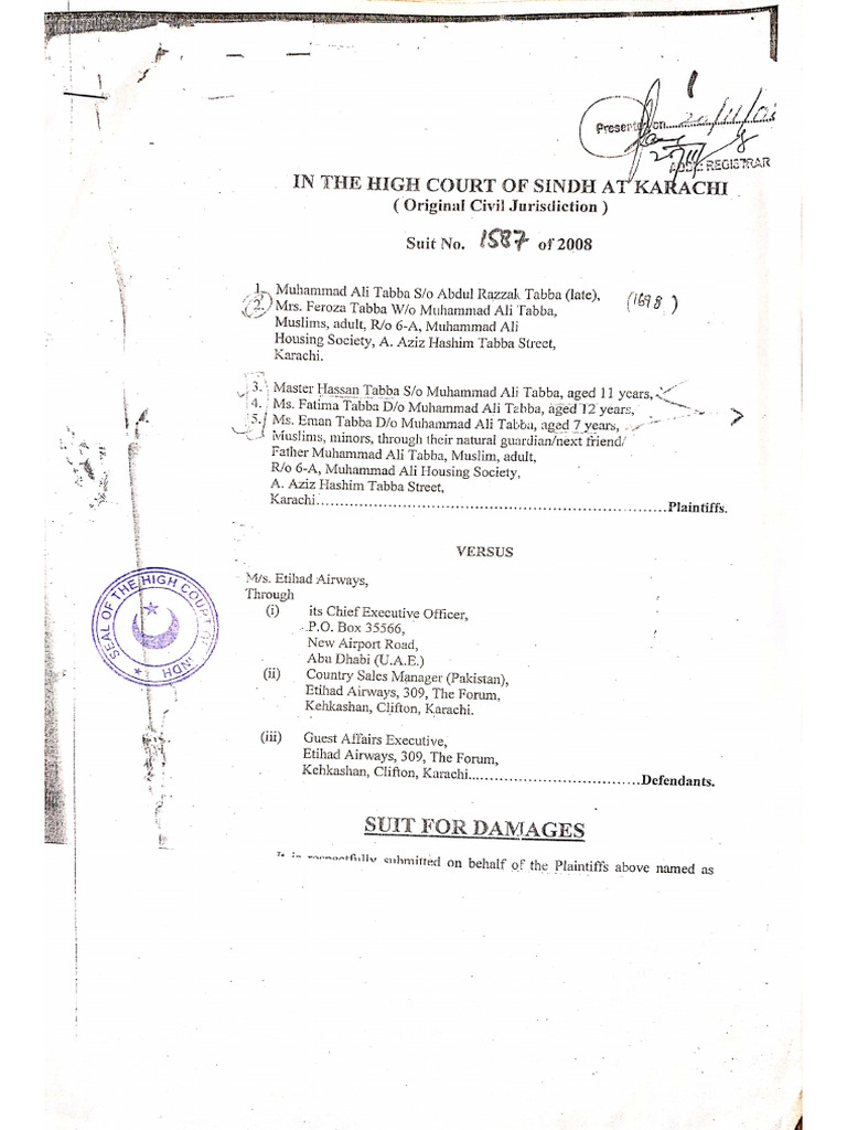 1587 of 2008 - O7R11 Junaid Ghaffar | PDF