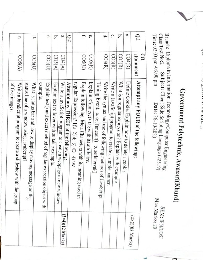 Css Ut Sample Paper | PDF Css Ut Sample Paper | PDF