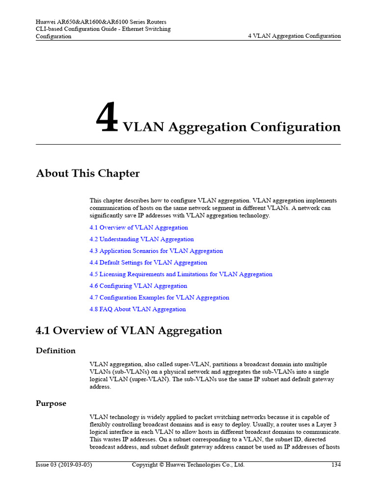 01-04 VLAN Aggregation Configuration | PDF | Router (Computing) | Computer Network