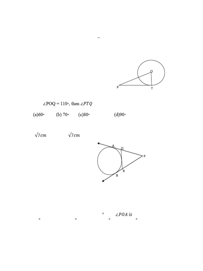 WS-Class X - (Basic) - CIRCLES | PDF | Circle | Geometry