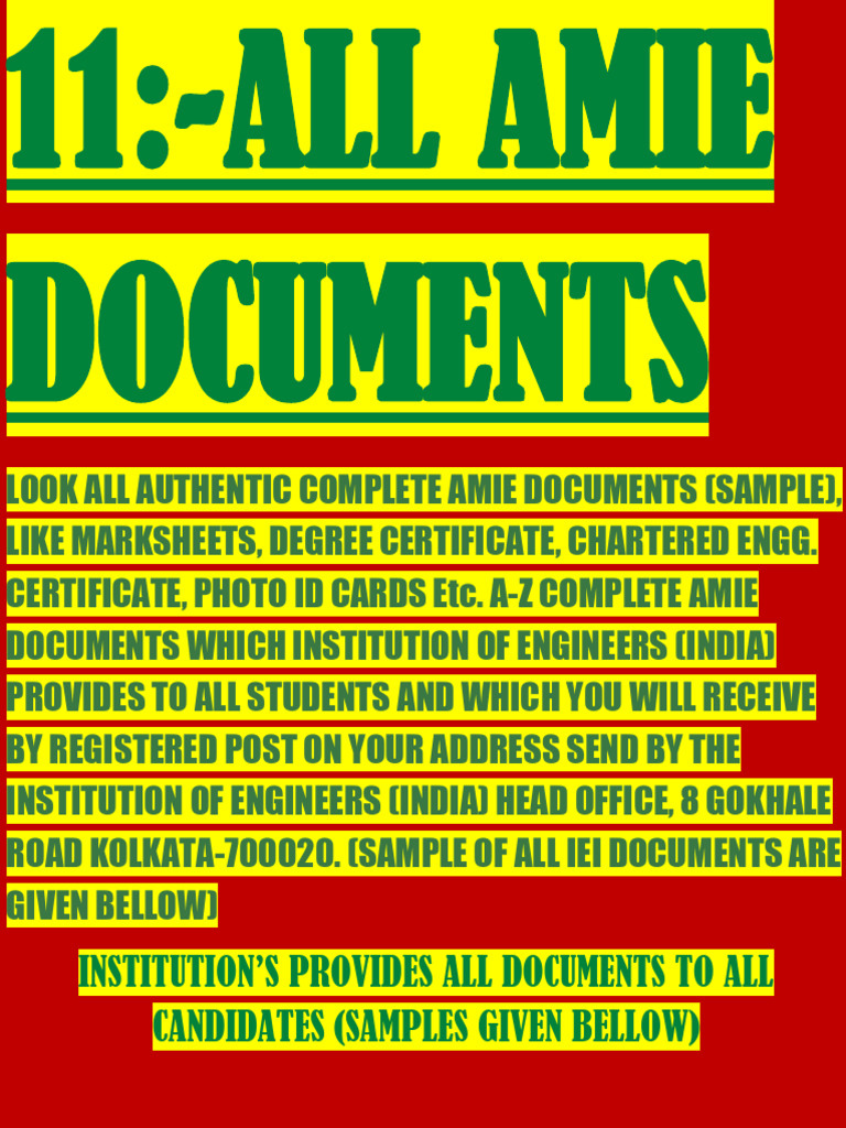 AMIE Document Samples Overview | PDF | Business | Computers
