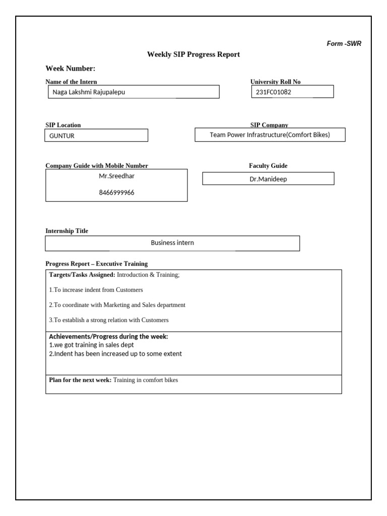 Nag Weekly Report 1 | PDF | Technology & Engineering