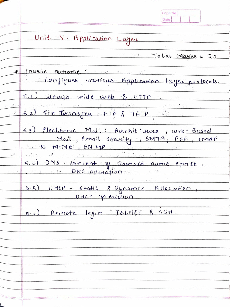 Unit 5 Notes - ACN | PDF