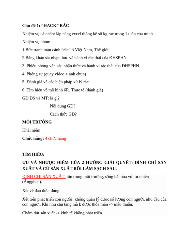 DÂN SỐ VÀ MÔI TRƯỜNG - ND1 | PDF