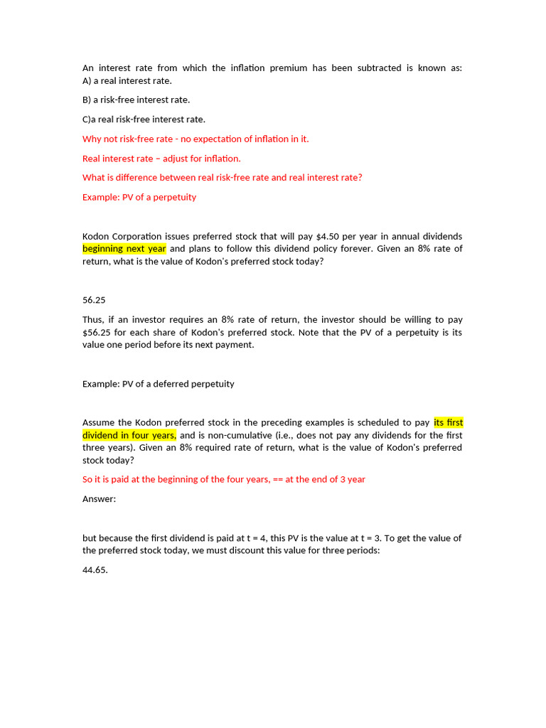 CFA Questions | PDF | Finance & Money Management