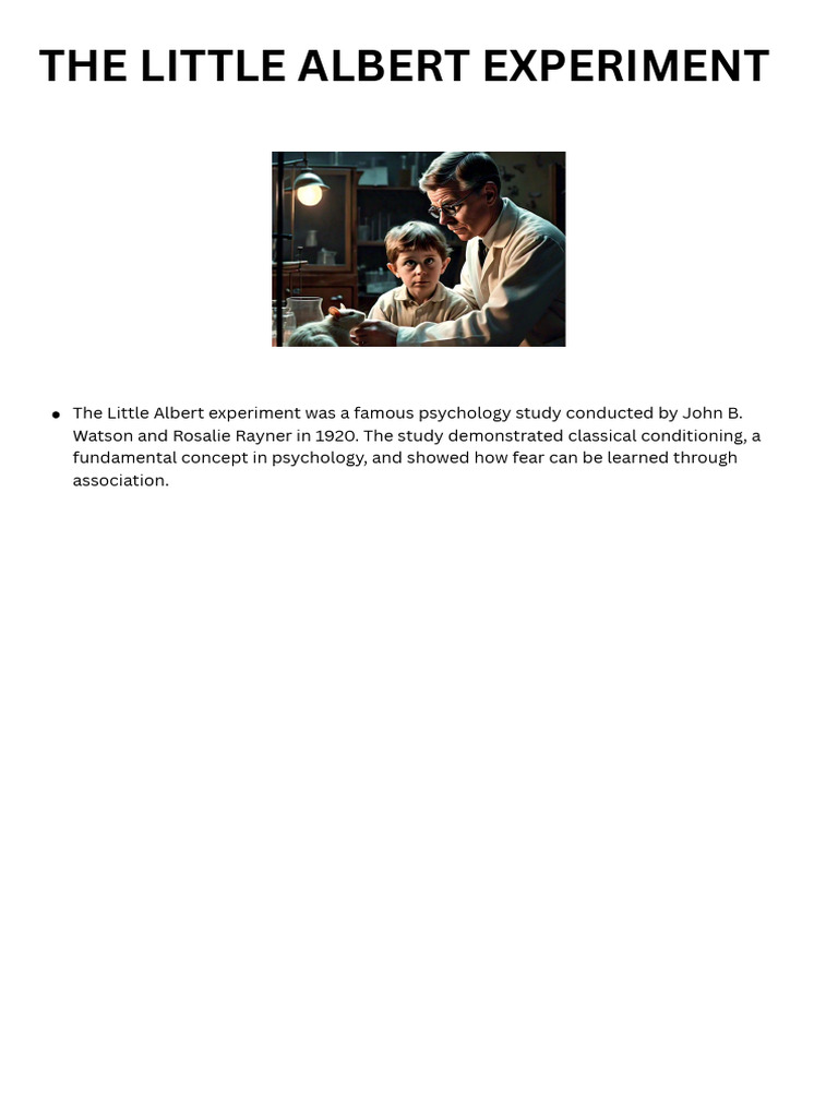 The Little Albert Experiment - 20240910 - 200447 - 0000 | PDF ...