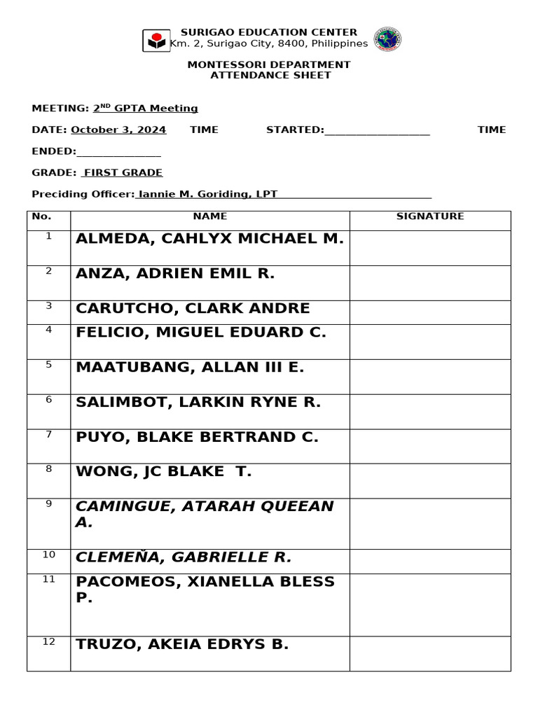 Attendance GPT | PDF