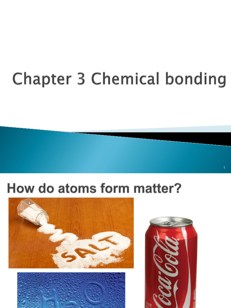Chapter 3 Chemical Bonding | PDF | Ion | Chemical Bond