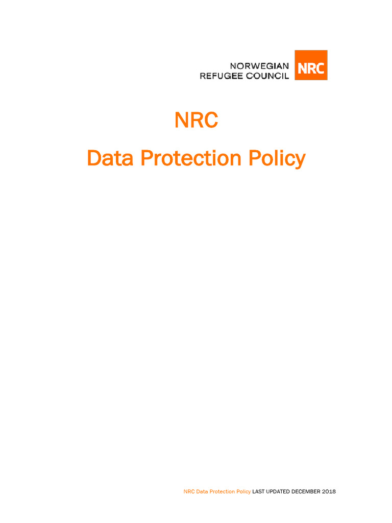 NRC Data Protection Policy | PDF | Information Privacy | Information ...