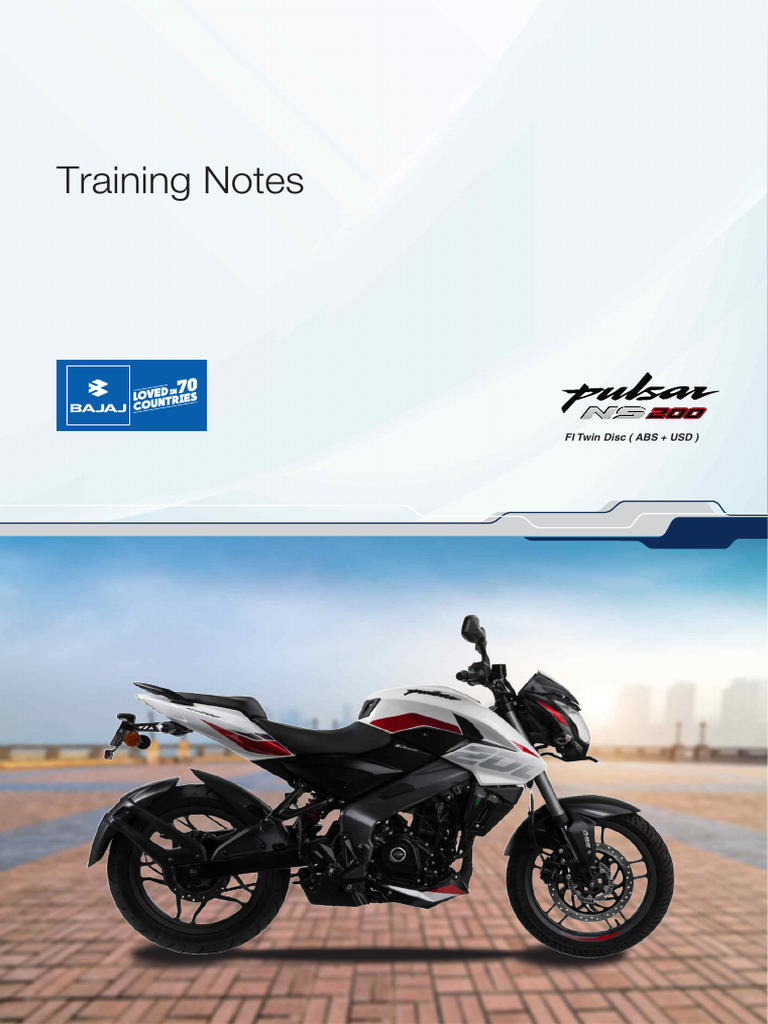Pulsar NS 200 Fi ABS USD TD Training Note-Rev1 | PDF | Anti Lock ...