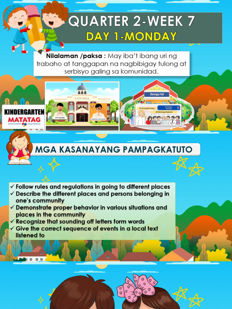Day 1 Kinder PPT Q2 Week 7 MATATAG | PDF