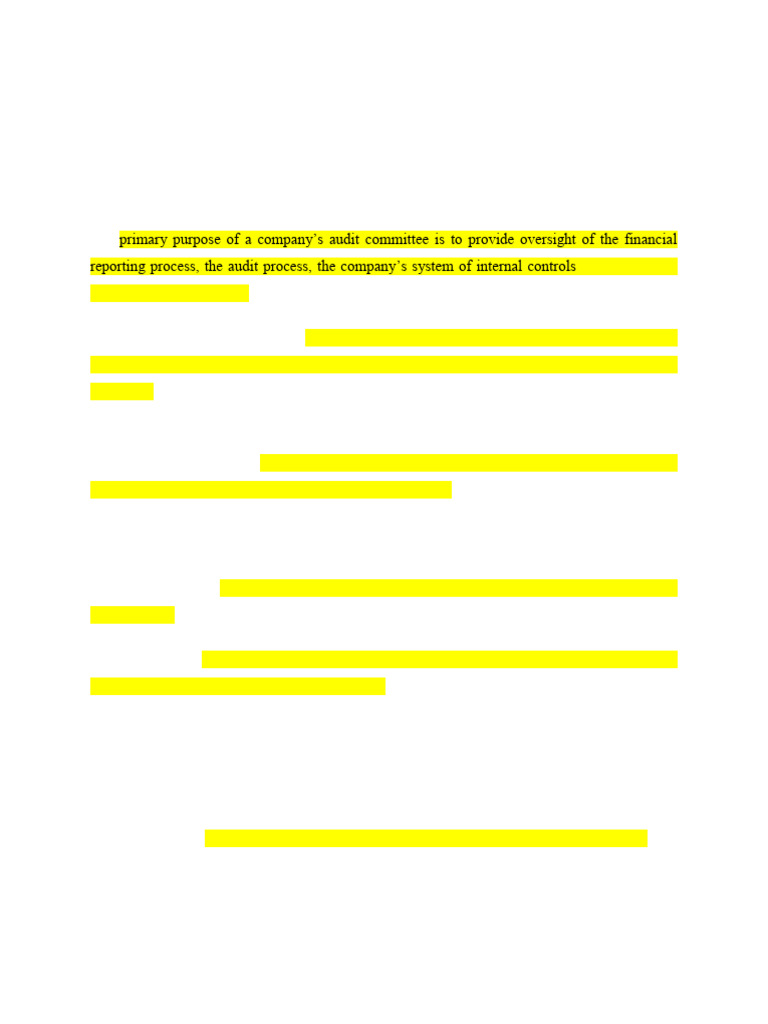 AUDIT COMMITTEES & INDEPENDENCE | PDF | Audit Committee | Audit