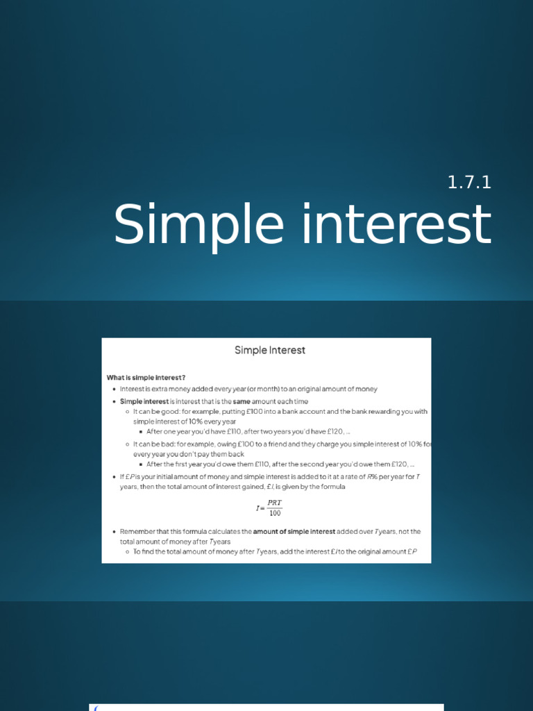 Simple Interest 1.7.1 | PDF