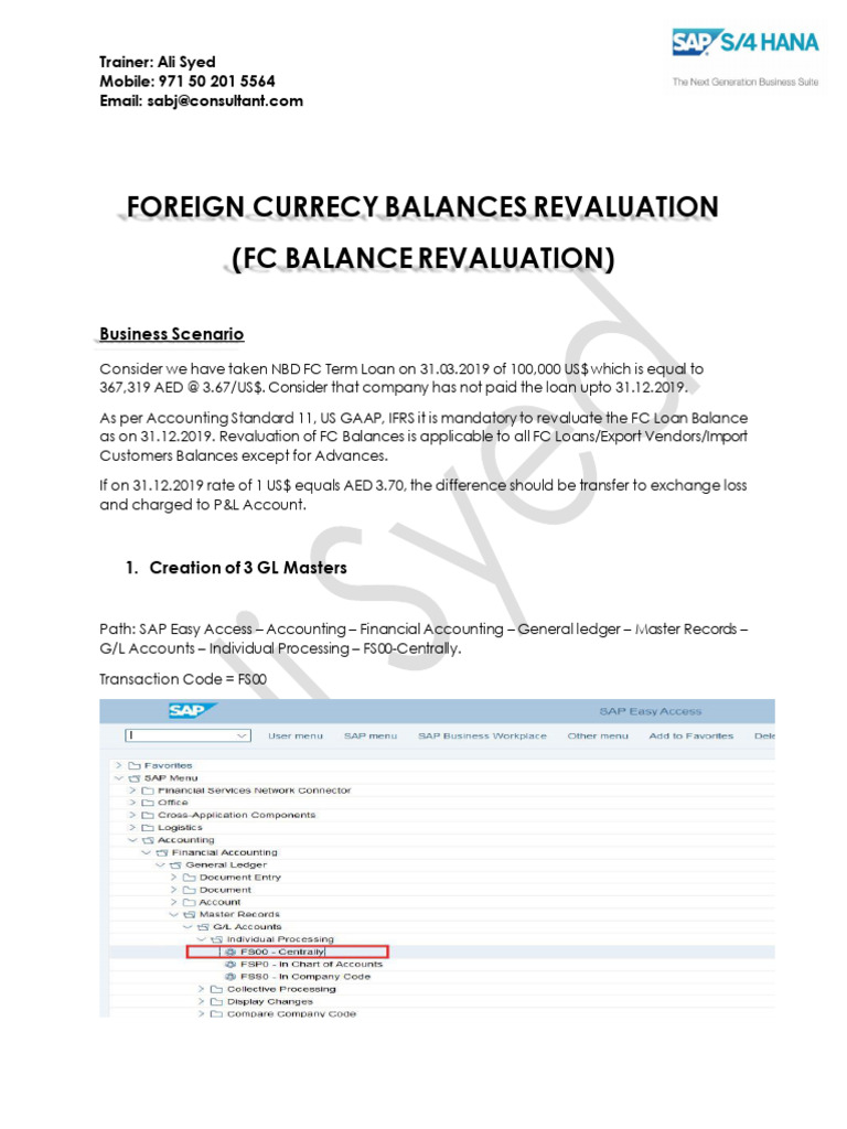 Foreign Currency Balance Revaluation Guide | PDF | Accounting | Revaluation