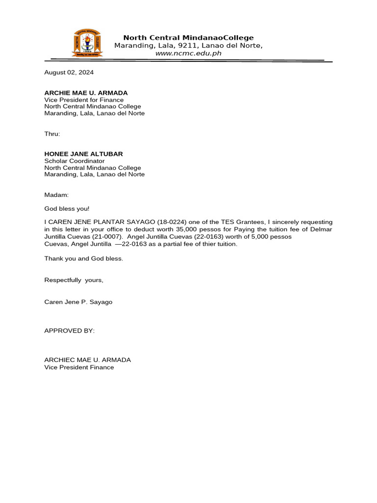 Letter For Unifast | PDF | Social Science | Technology & Engineering