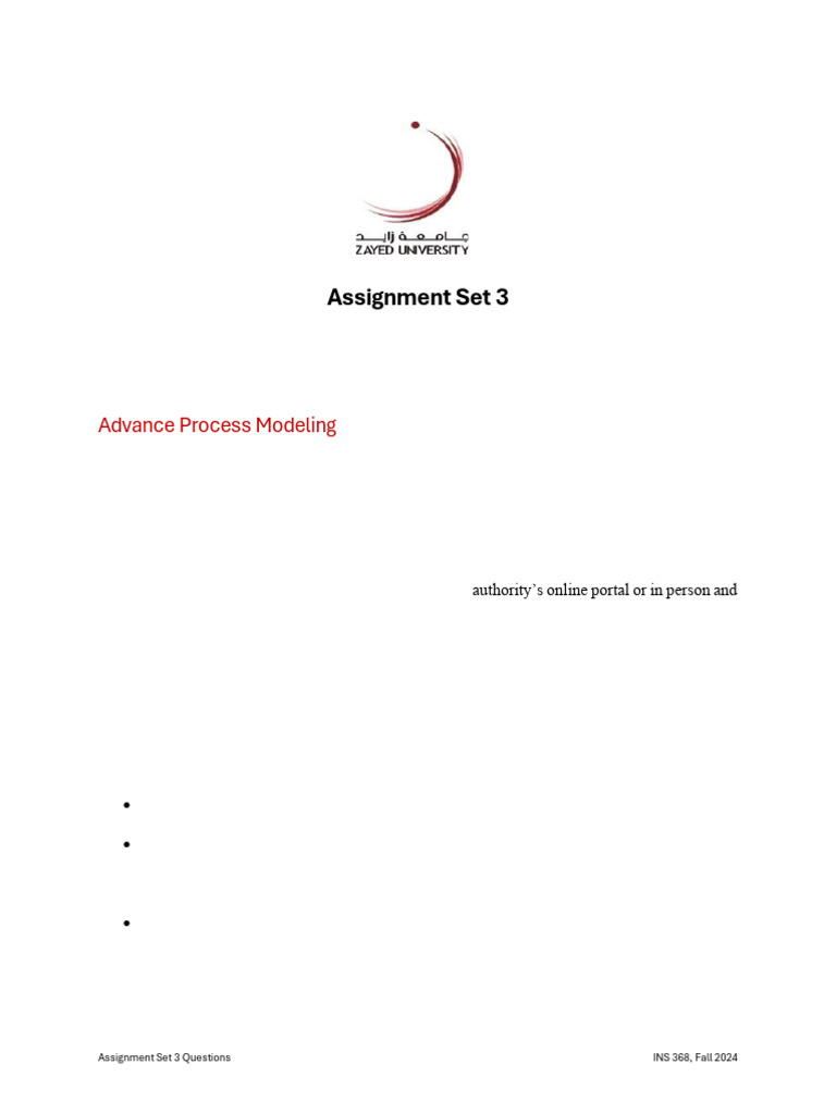Assignment Set 3-INS 368 Questions | PDF | Toll Road