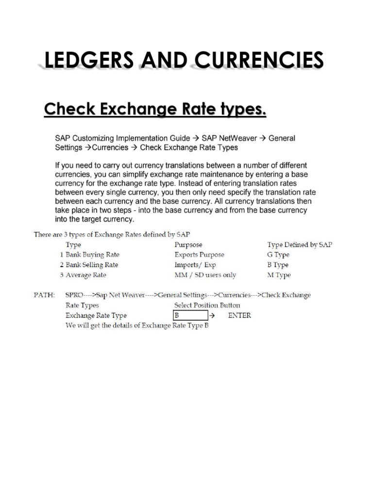 Ledgers and Currencies | PDF