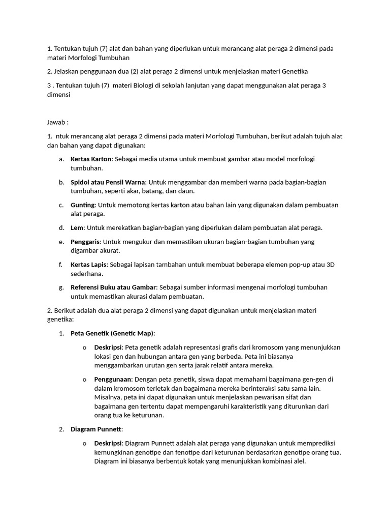 Diskusi 3 Desain Dan Pembuatan Alat Peraga IPA | PDF