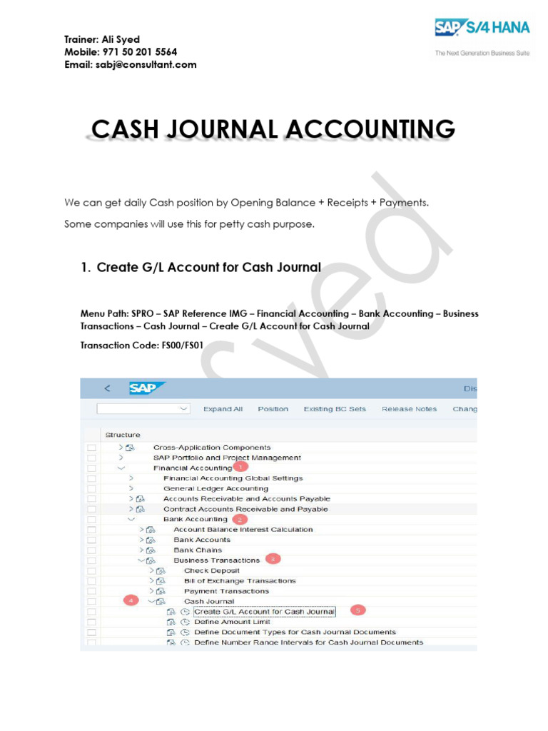 Cash Journal Accounting | PDF | Cash | Money