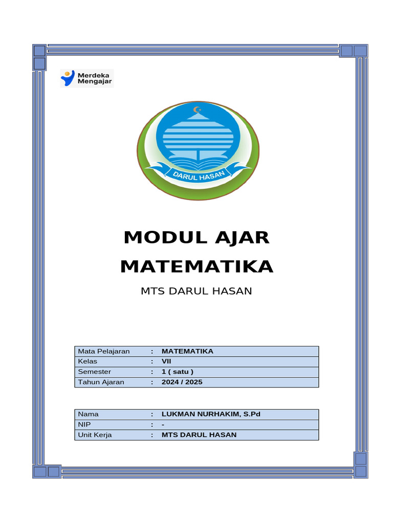 Cover Modul Ajar | PDF