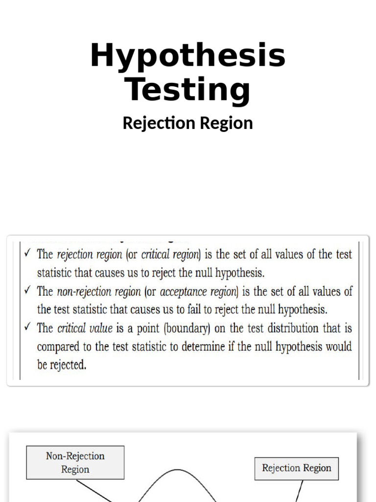 Hypothesis Testing - Rejection Region | PDF