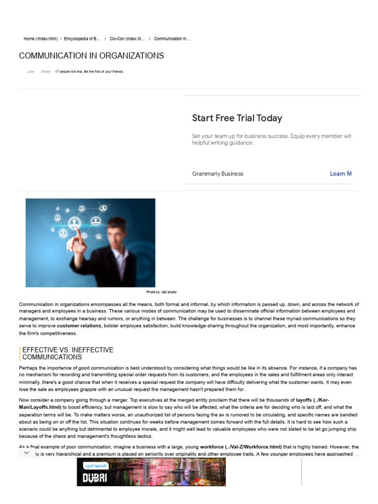 Communication in Organizations | PDF | Communication | Layoff