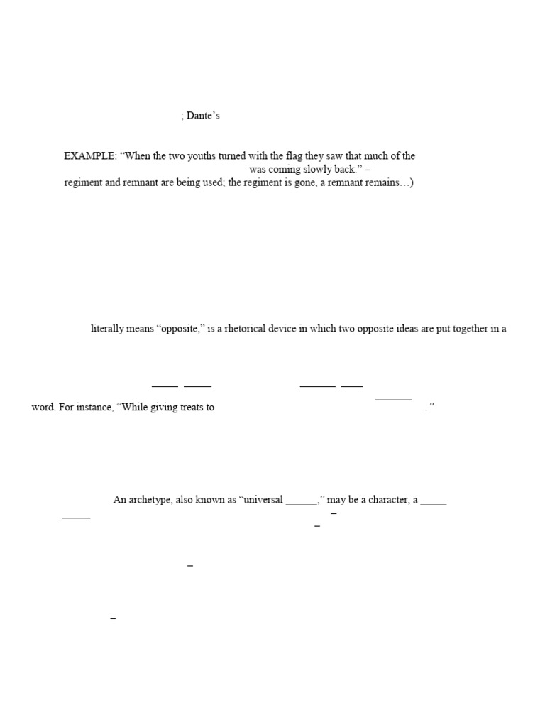 2019-2020 AP Lit Terms | PDF | Narration | Poetry