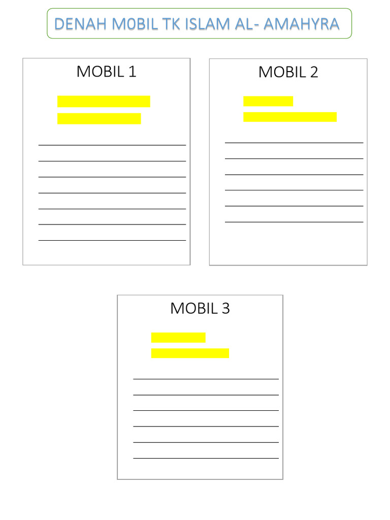 Denah Mobil Baru | PDF