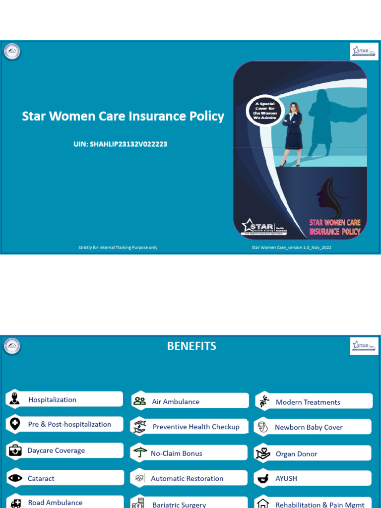 Star Women Care Insurance Overview | PDF | Obesity | Hospital