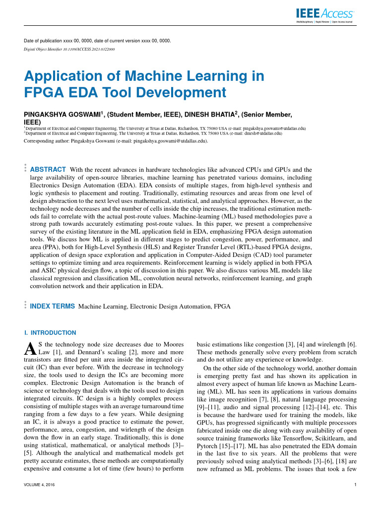Application of Machine Learning in FPGA EDA Tool D | PDF | Artificial Neural Network | Machine ...