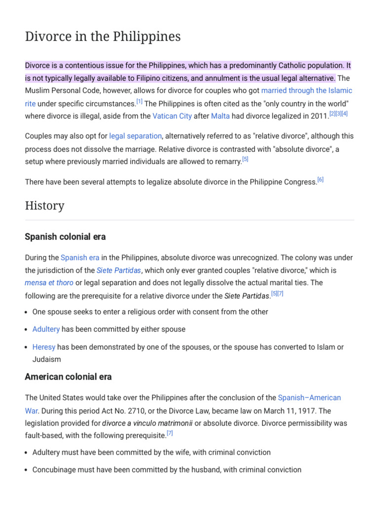 Divorce Laws in the Philippines Explained | PDF | Marriage, Unions And ...