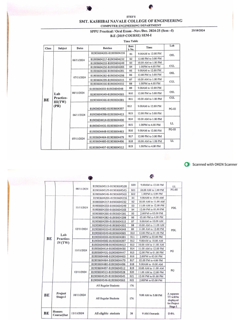 Be Sppu Pr-Or Student | PDF