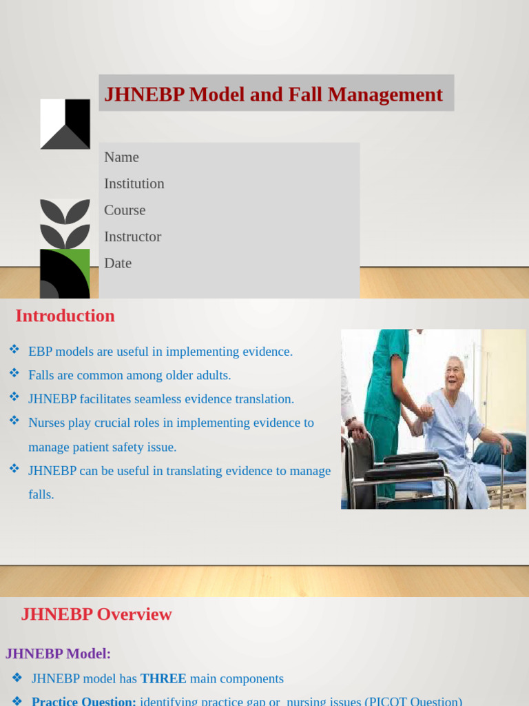 JHNEBP Model and Fall Management | PDF | Health Care