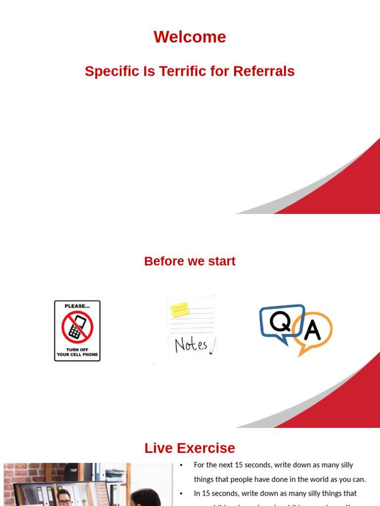 BNI Specific Is Terrific | PDF
