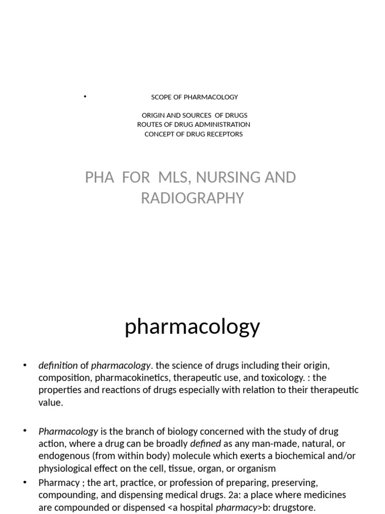 Intro To Pharmacology | PDF | Receptor Antagonist | Receptor (Biochemistry)