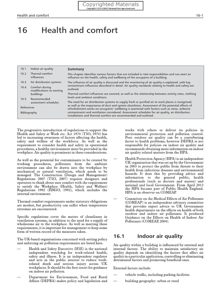 health-and-comfort | PDF | Ventilation (Architecture) | Duct (Flow)
