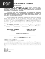 SPECIAL POWER OF ATTORNEY Template | PDF | Power Of Attorney | Common Law