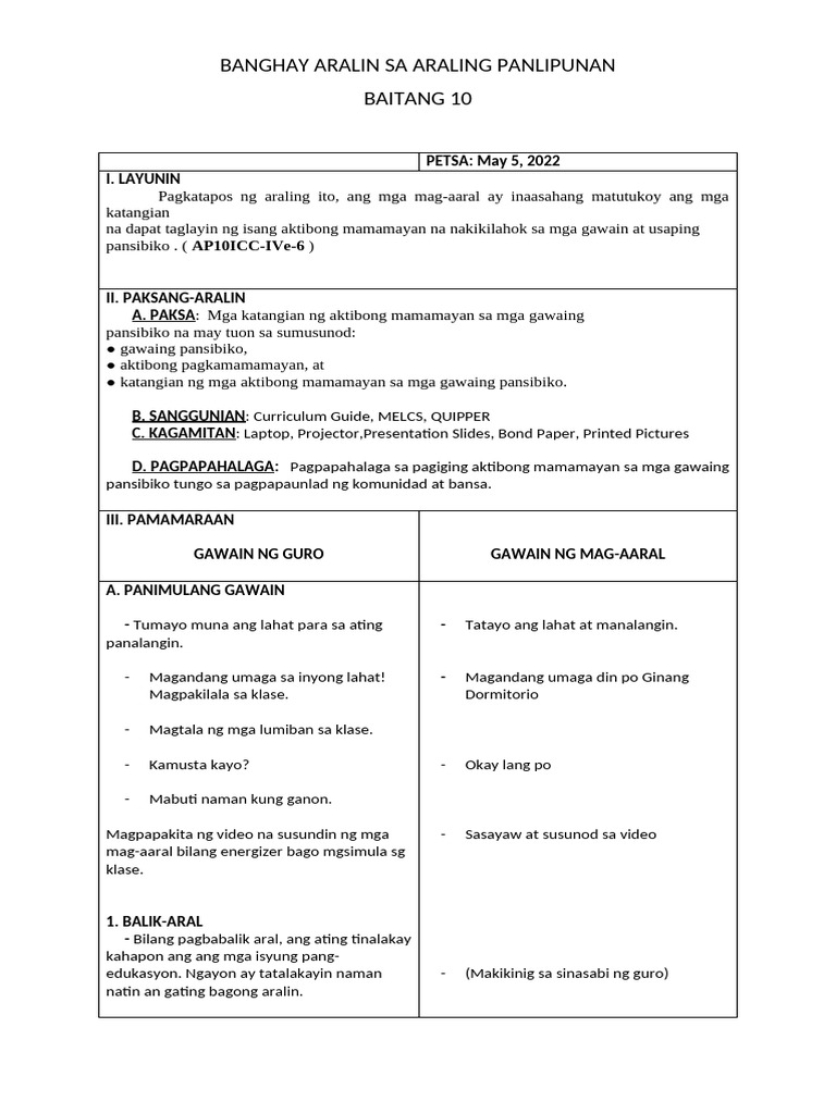 Aral Pan Junior High LP | PDF