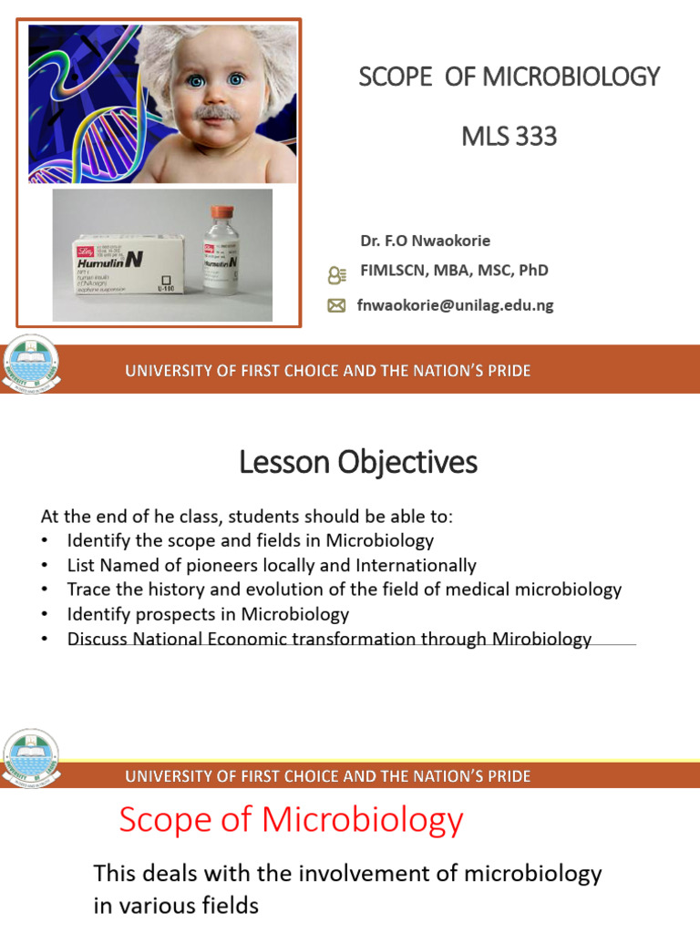 Overview of Microbiology Scope and Fields | PDF | Microbiology ...