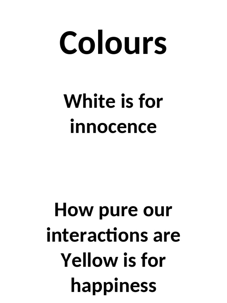 Colours | PDF | Poetry